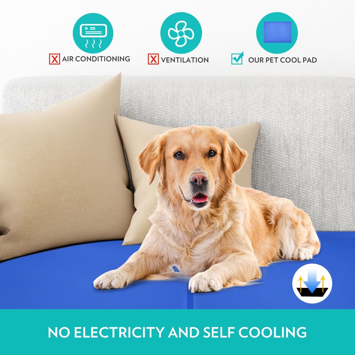 Pet Self-Cooling Gel Mat Bed-XX-Large | Crazy Sales