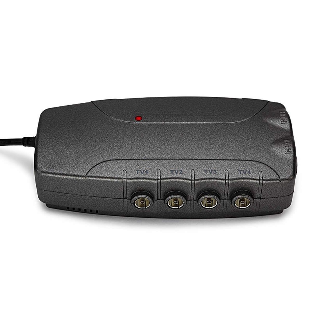 4-Way Amplifier Antenna Signal Booster Splitter Digital TV VCR ...