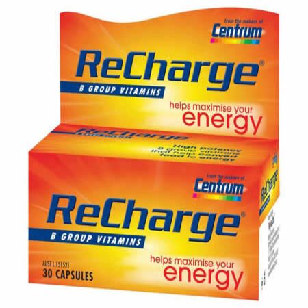 Centrum ReCharge B Group Vitamins 30 Capsules - Helps Maximise Your Energy