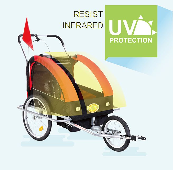 Kidbot 2 IN 1 Bicycle Trailer Pram Stroller Jogger- Red+Black ...