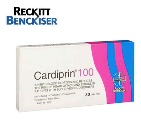Reckiit Benckiser Cardiprin 100mg 30 Tablets Aspirin