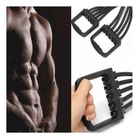 Portable Chest Expander Puller Exercise Fitness Cable Rope Tube Yoga ...