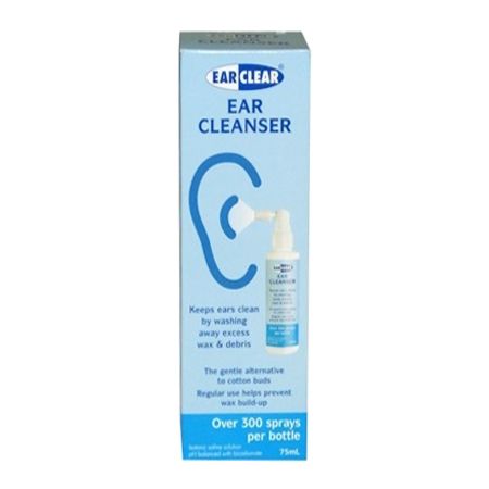 EarClear Ear Cleanser 75ml Over 300 Sprays Per Bottle