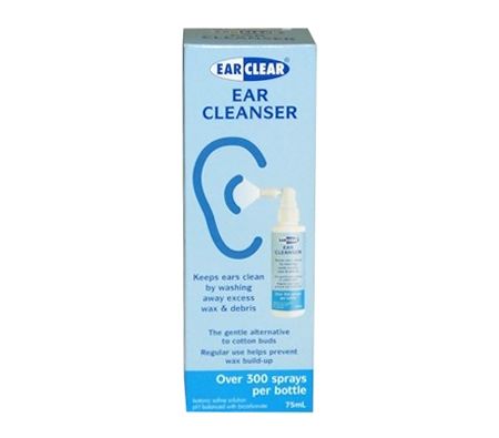 EarClear Ear Cleanser 75ml Over 300 Sprays Per Bottle