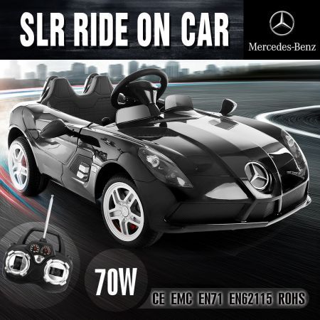 Kids Licensed Mercedes-Benz Convertible SLR Electric Ride On Car Black