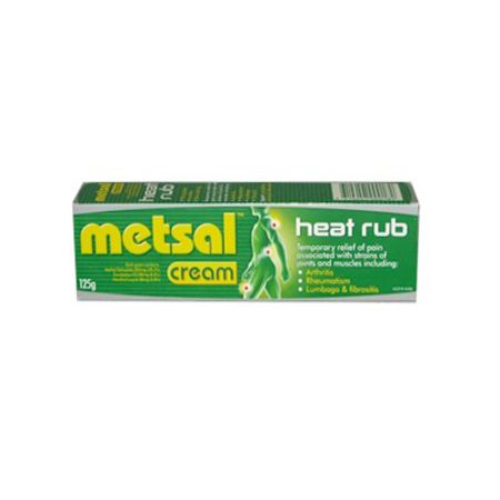 Metsal Heat Rub Pain Relief Cream 125g