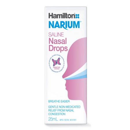 Hamilton Narium Saline Nasal Drops 25ml