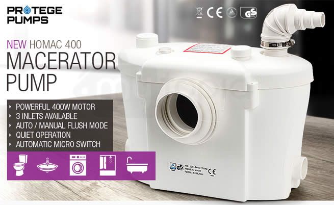 Protege Homac 400W Macerator Sewage Pump | Crazy Sales