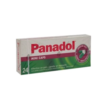 Panadol 24 Mini Capsules - Effective on Pain, Gental on Stomachs