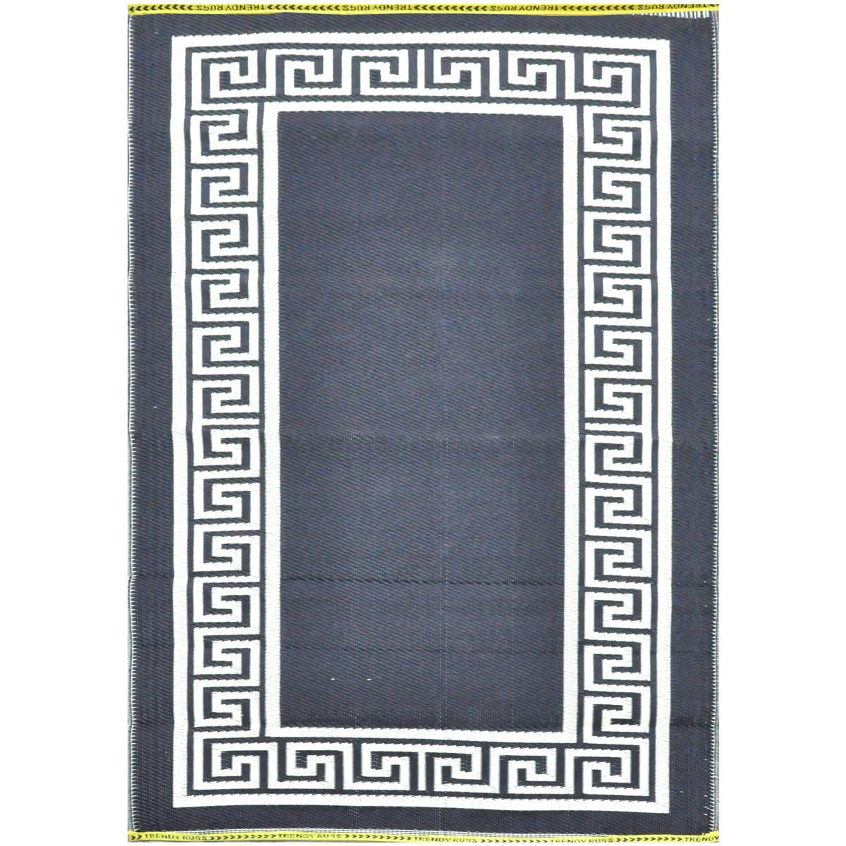 Greek Key Rug 150x240cm - Black & Cream