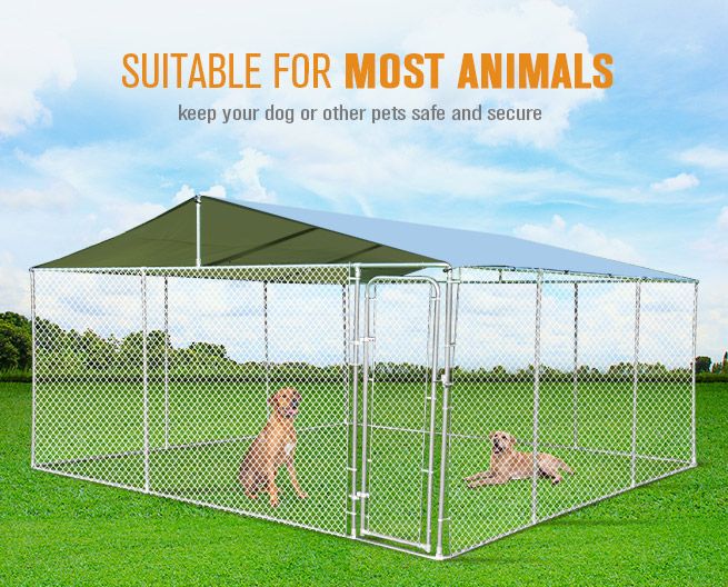Outdoor Galvanized Steel Fencing Pet Enclosure & Dog Run Kennel with ...