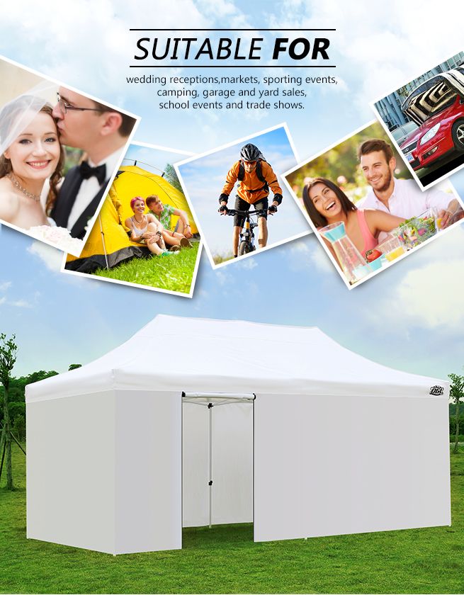 OGL 3x6M Outdoor Folding Marquee Gazebo Party Tent-White | Crazy Sales