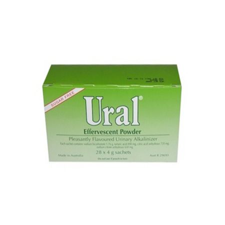 Ural Effervescent Powder 28 x 4g Sachets Purse Pack