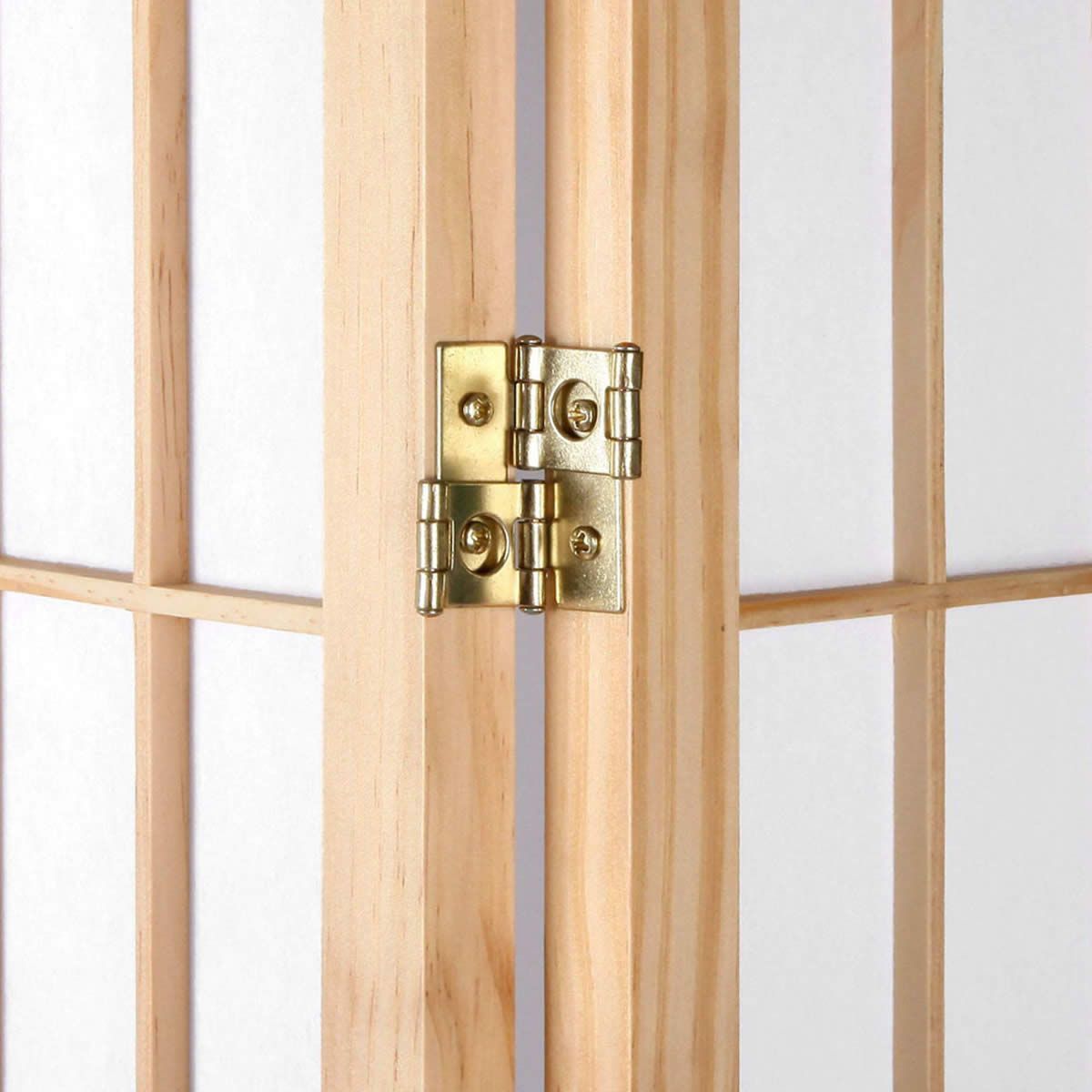 Solid Wooden Timber 6 Panel Room Divider 261cm Wide - Natural | Crazy Sales