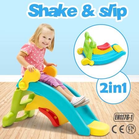 2 in 1 Toddler Step Up Slide and Rocking Toy Set