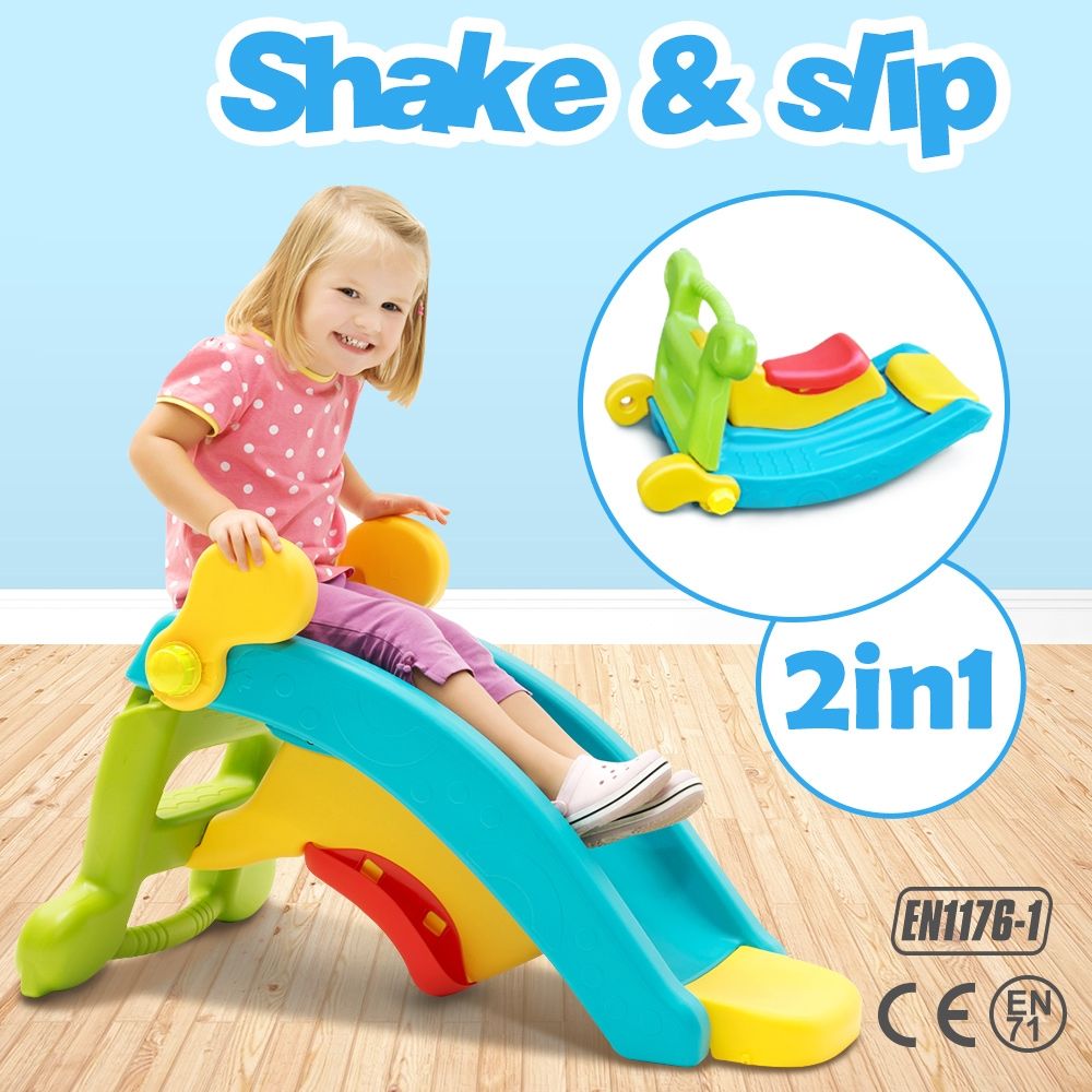 2 in 1 Toddler Step Up Slide and Rocking Toy Set