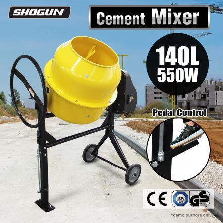 140L Portable Cement Sand Gravel Concrete Mixer 550W