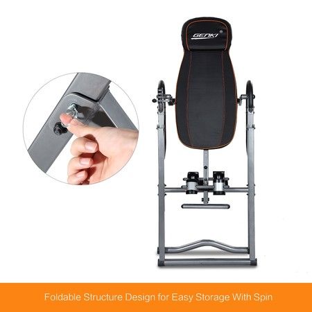 Genki Adjustable Inversion Table Gravity Back Inverter with Massage ...