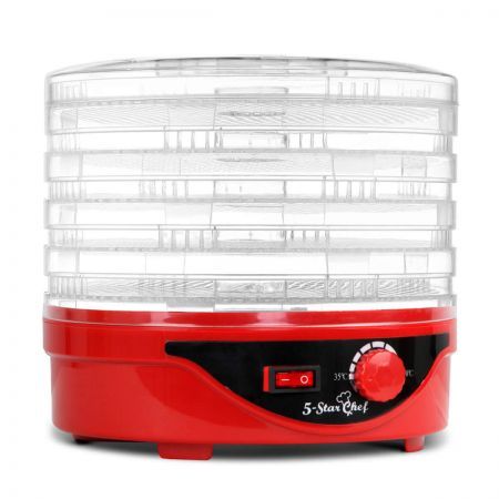 5 Tray Round Food Dehydrator - Red