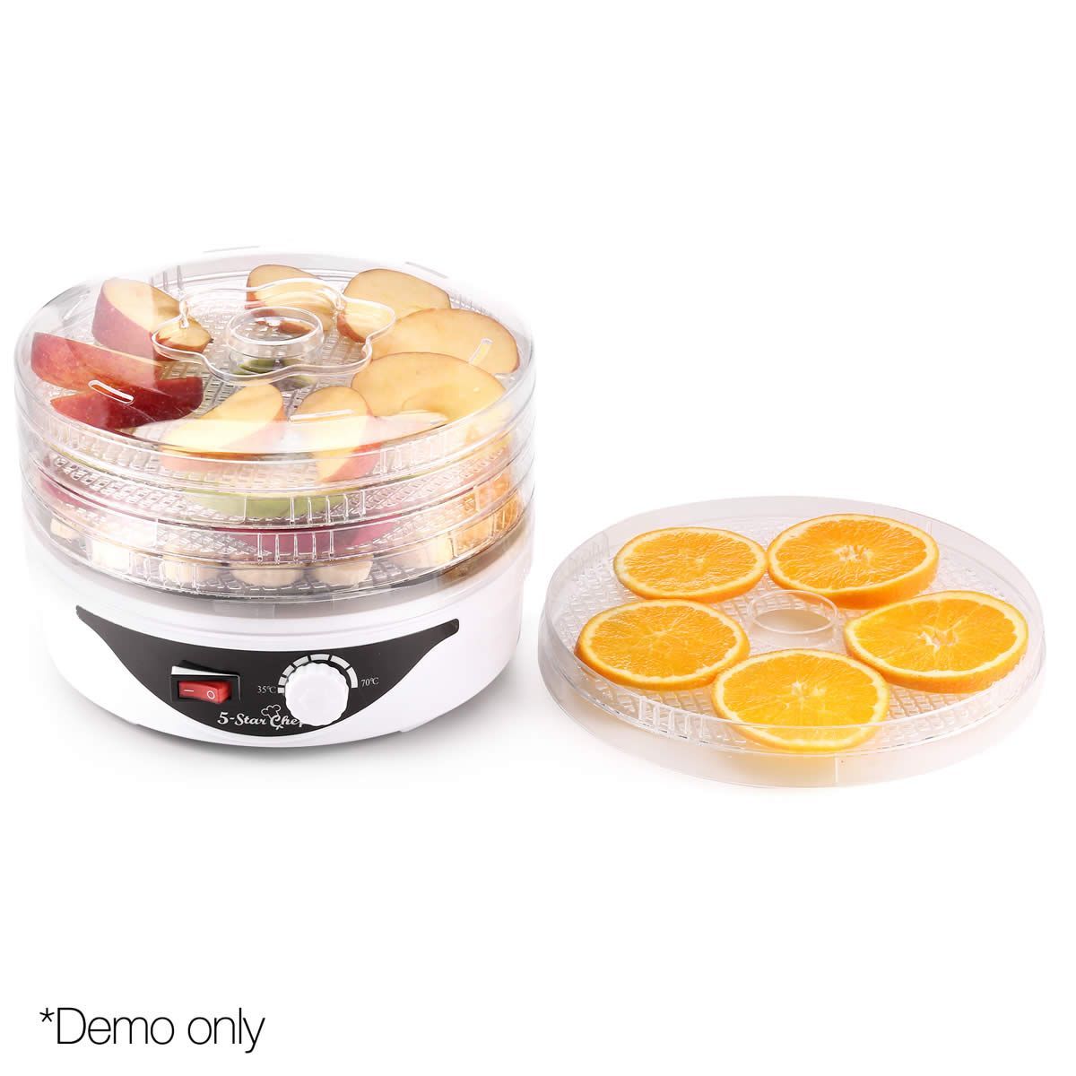 5 Tray Round Food Dehydrator - White | Crazy Sales