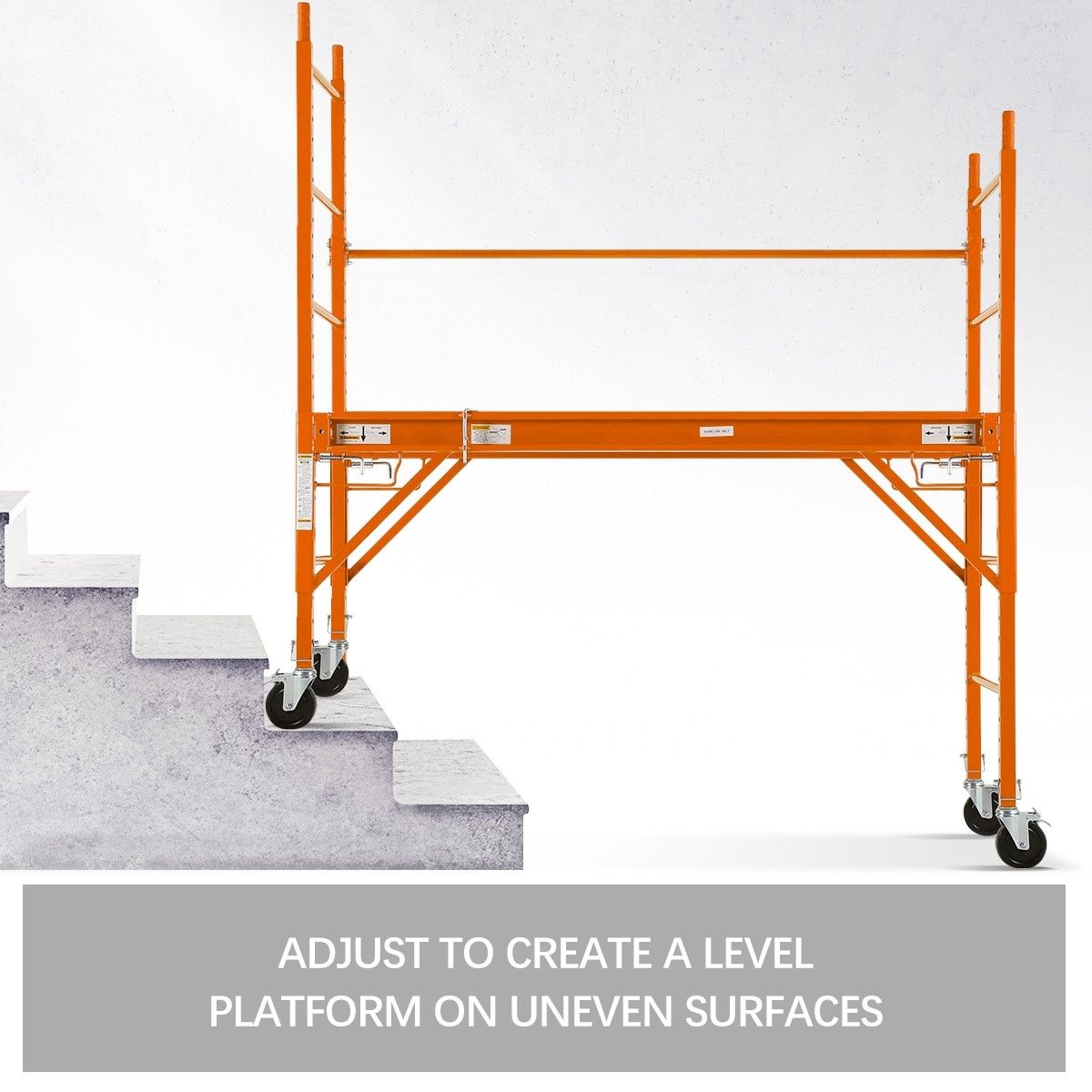 Safety Scaffolding Height-adjustable Work Platform 450KG with Lockable ...