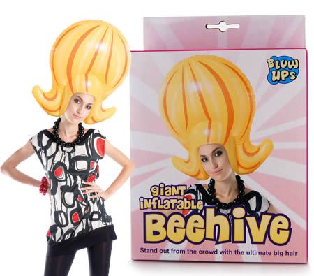 Fancy Dress Giant Inflatable Beehive Wig - Massive Head