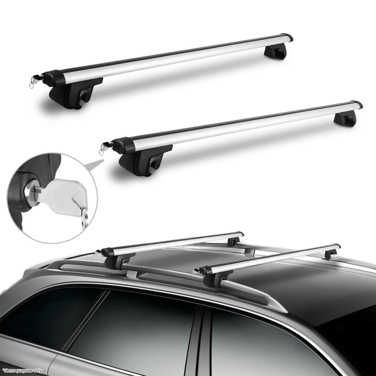 1200mm 48'' Universal Car Roof Rack Cross Bars Aluminum Alloy Aero Lockable