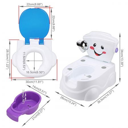 2-in-1 Toddler Baby Toilet Training Music Potty Trainer Seat | Crazy Sales