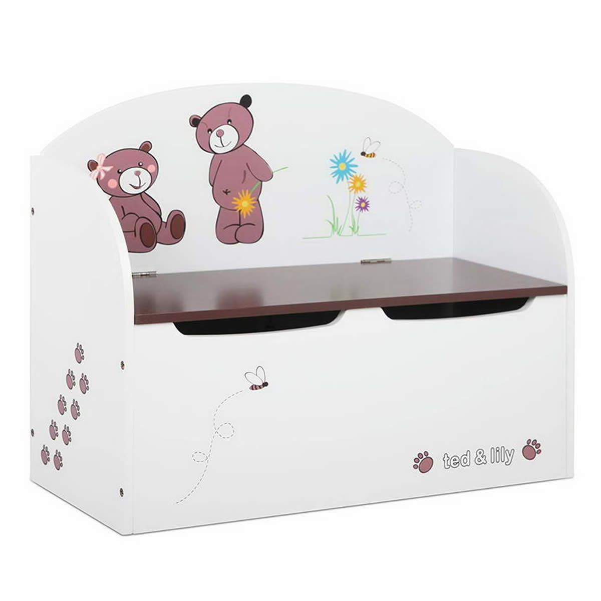 Kids Toy Box & Bench with Air Gap Design