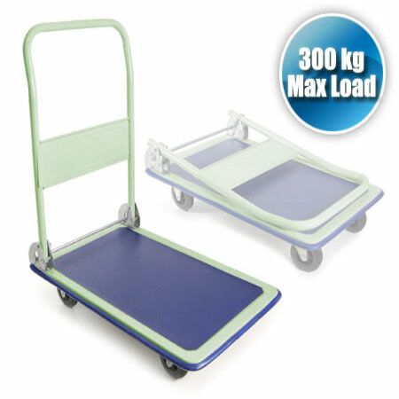 Folding Heavy Duty Platform Push Trolley - 300kg Weight Capacity