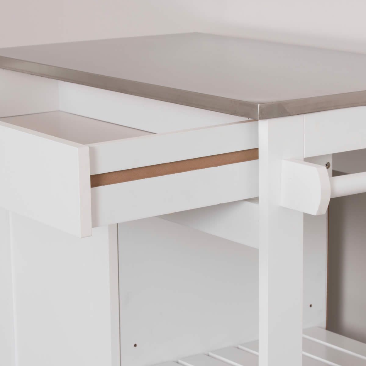 Kitchen Trolley With Stainless Steel Counter Top | Crazy Sales