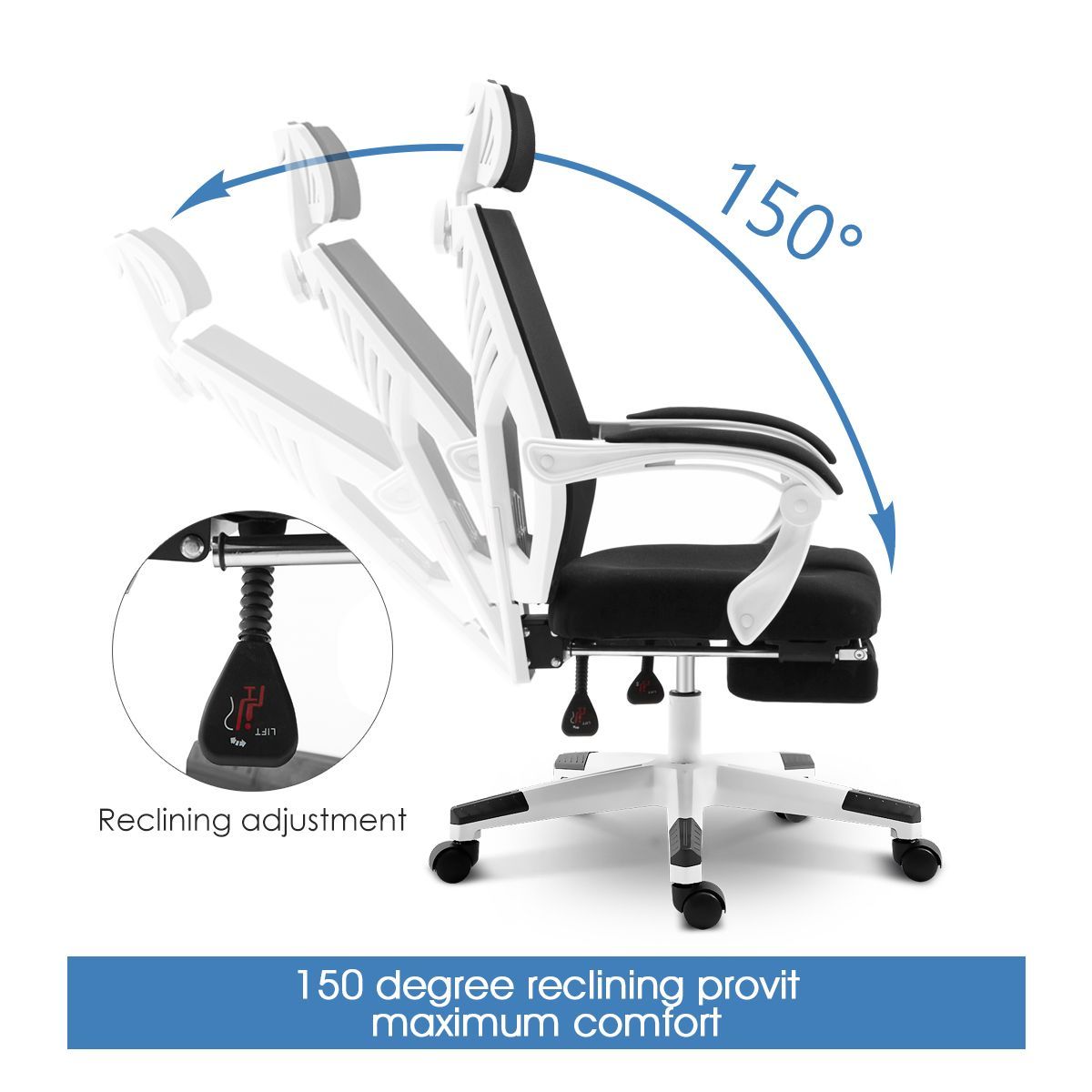 Executive High Back Office Computer Reclining Mesh Work Chair w ...