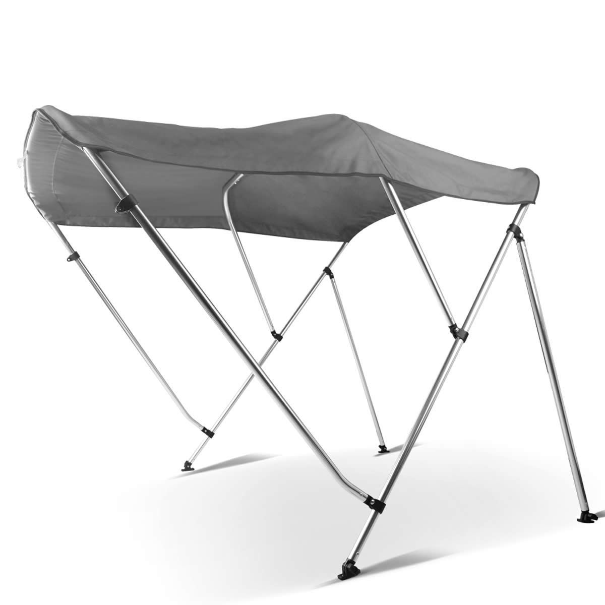 1.65M 3-bow Bimini Top with Foldable Design - Grey | Crazy Sales