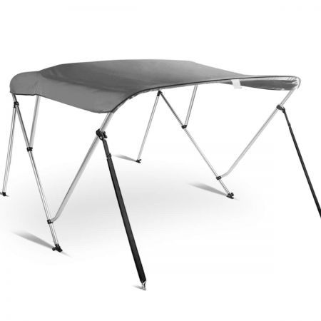 1.65M 3-bow Bimini Top with Foldable Design - Grey
