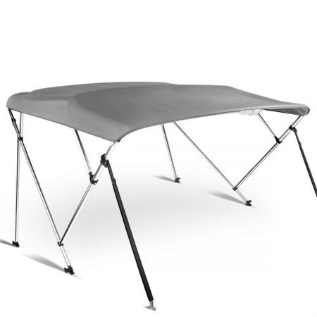 2M 4-bow Bimini Top with Foldable Design - Grey