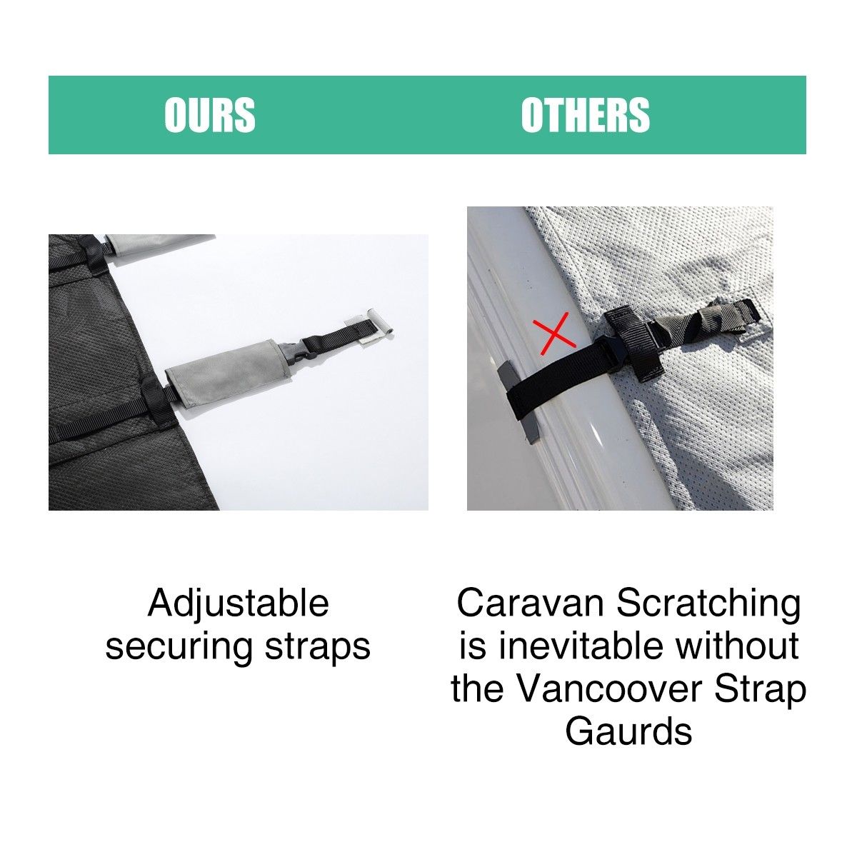 Caravan Front Window Cover Waterproof Towing Protection Universal w ...