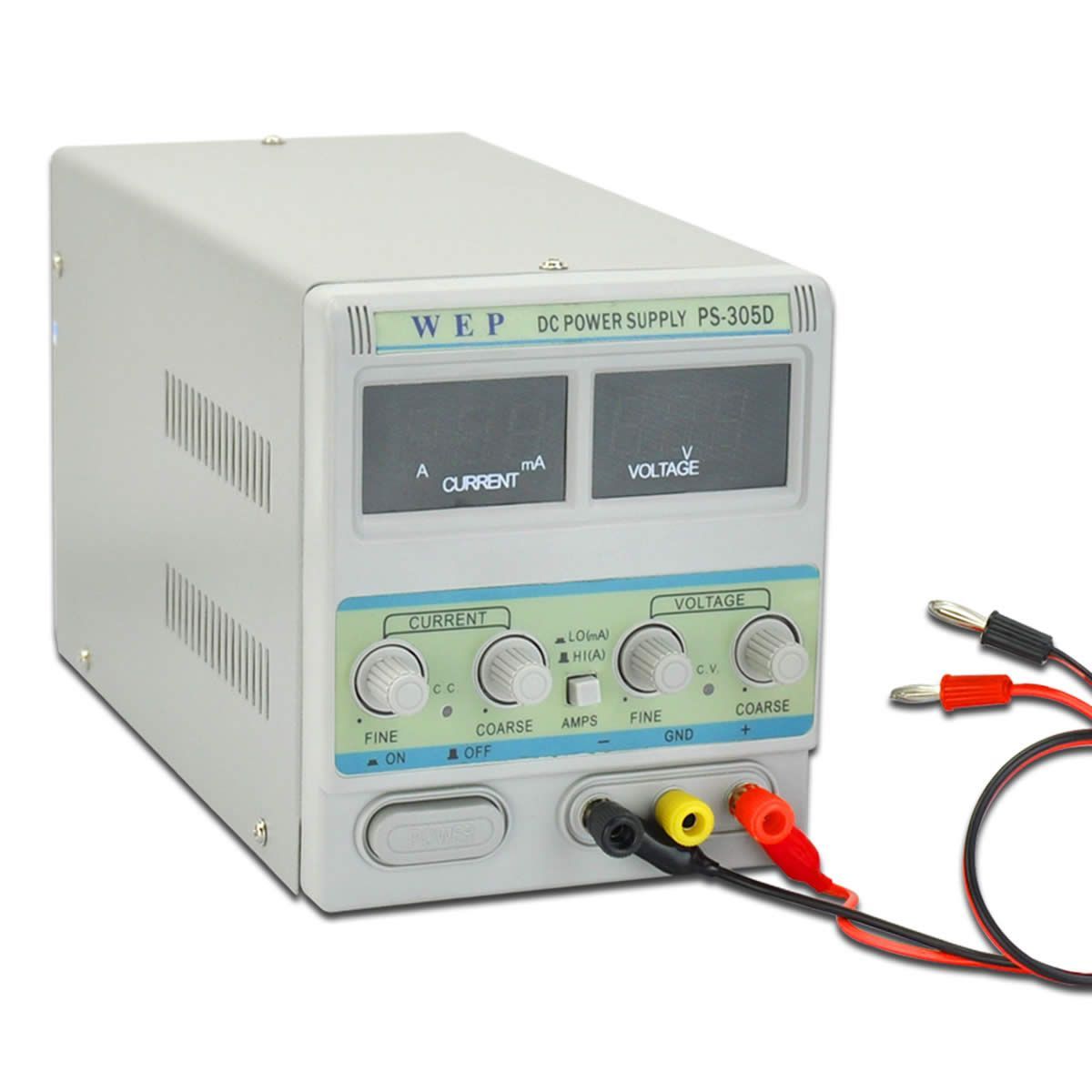 WEP Adjustable DC Power Supply Variable Dual Digital Display Lab Grade ...