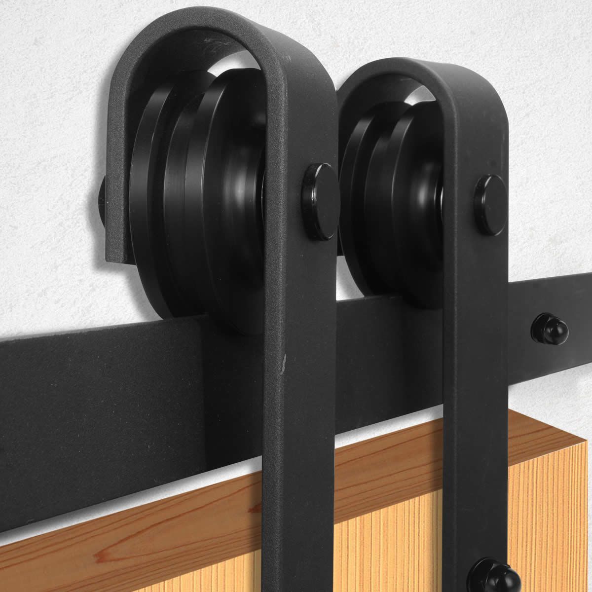 2M Sliding Door Roller Slide Track Set Interior Home Hardware Kit