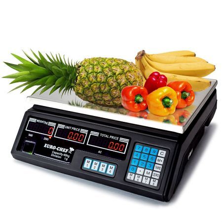 40kg Kitchen Scales Digital Commercial - Black