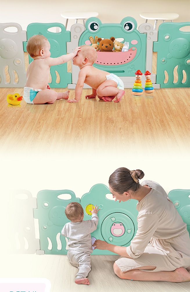 ABST 16 Sided Panel Baby Playpen Interactive Kids Safety Gates Toddler ...