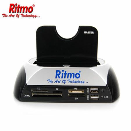Ritmo SATA Dual HDD Docking Station Combo Cloning Dock + USB Hub + Card ...