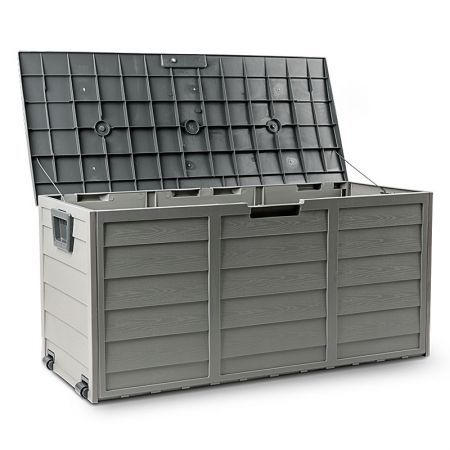 290L Lockable Outdoor Storage Box - Grey