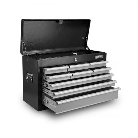 9-Drawer Tool Chest Box - Black and Grey