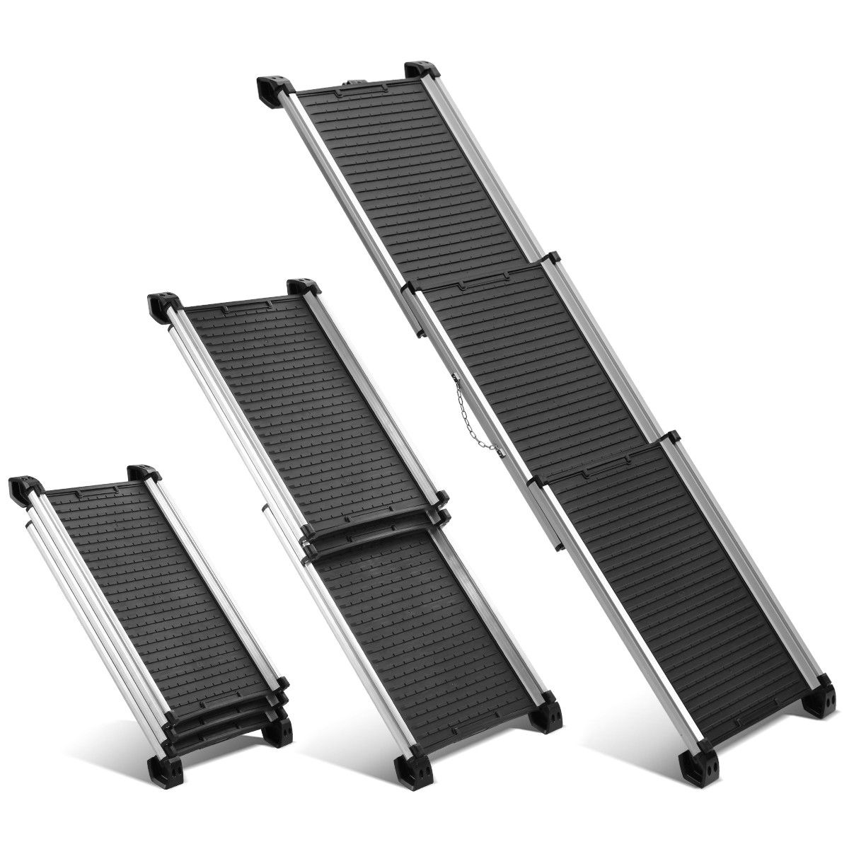 Petscene Deluxe Telescoping Aluminum Dog Car Ramp Portable Pet Ladder ...