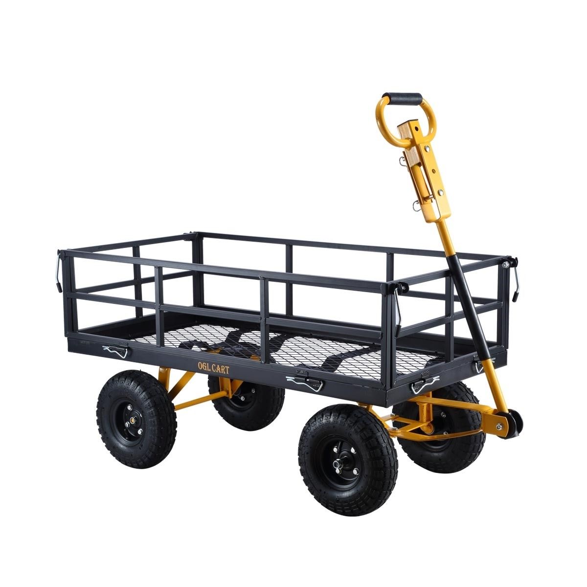 300kg Garden Cart Mesh Wheelbarrow Farm Trolley Wagon ATV Trailer ...
