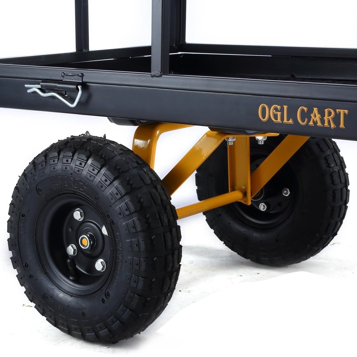 300kg Garden Cart Mesh Wheelbarrow Farm Trolley Wagon ATV Trailer ...