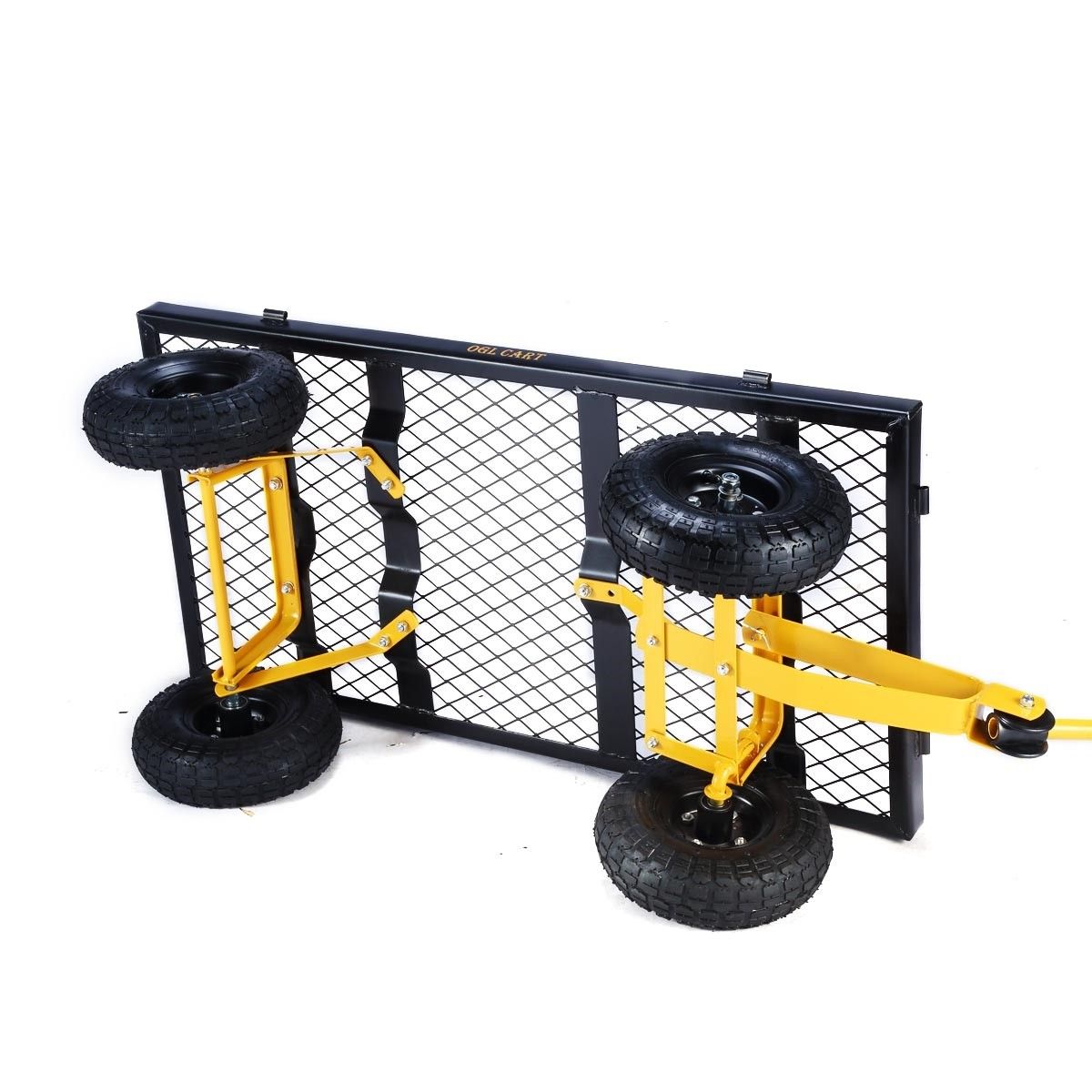 300kg Garden Cart Mesh Wheelbarrow Farm Trolley Wagon ATV Trailer ...