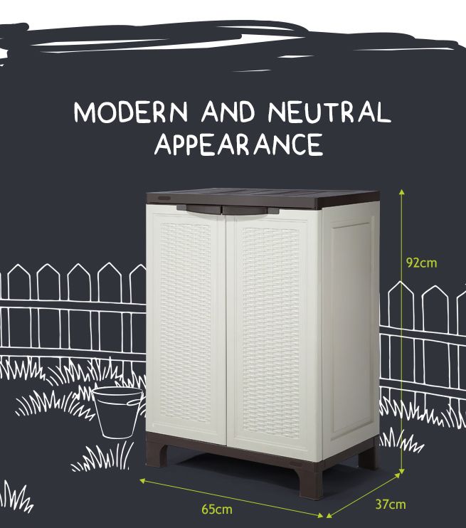 Shogun 92cm Lockable Outdoor Storage Cabinet Cupboard Garage Carport ...