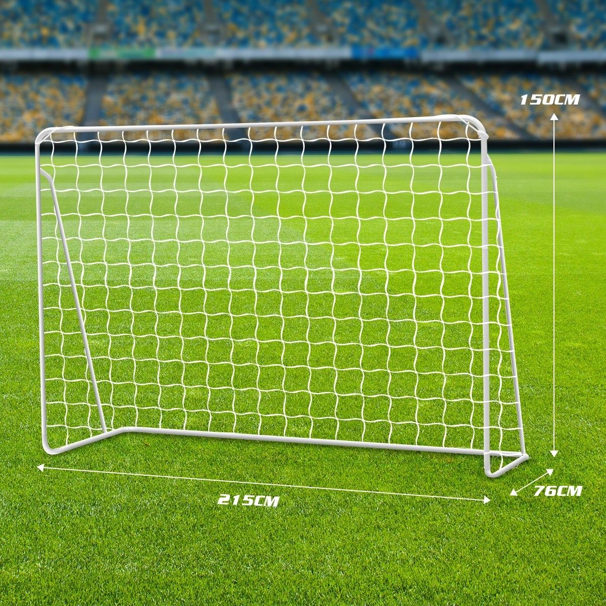215CM Metal Soccer Goal Portable Football Net Frame Backyard Park ...