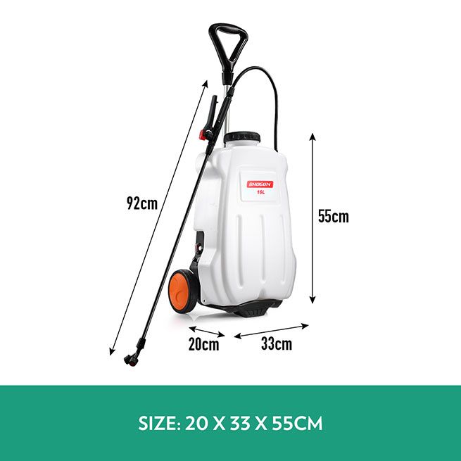 NEW 16L WEED SPRAYER BACKPACK/TROLLEY 12V ELECTRIC GARDEN FARM WATERING ...
